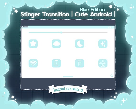 Stinger Transition cute Android Blue Edition - Etsy