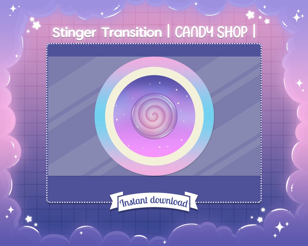 Stinger Transition "candy Shop" - Twitch - Overlay - Stream - Streamer ...