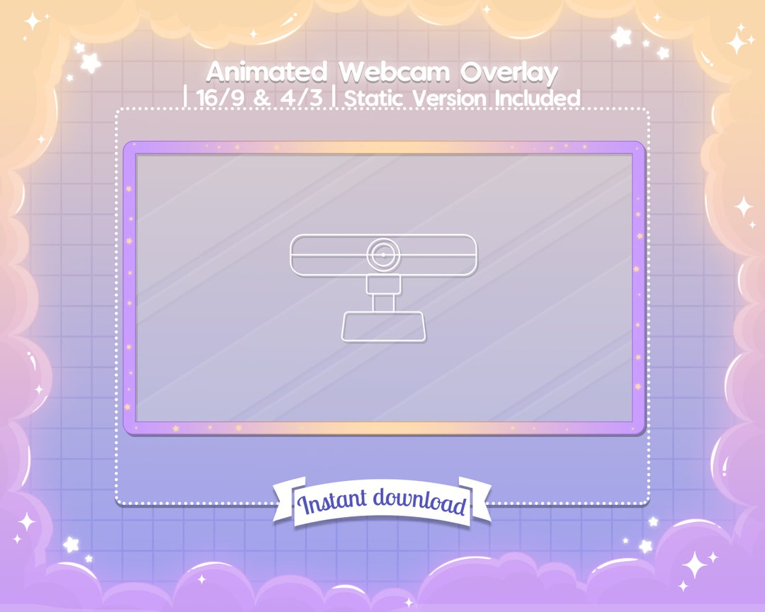 Animated Webcam Overlay "sweet Pastel" - Twitch - Youtube - Screen ...