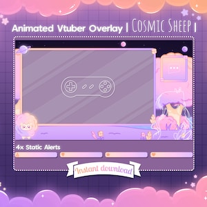 Animated "cosmic Sheep" Ingame Overlay for Vtuber - Twitch - Stream ...