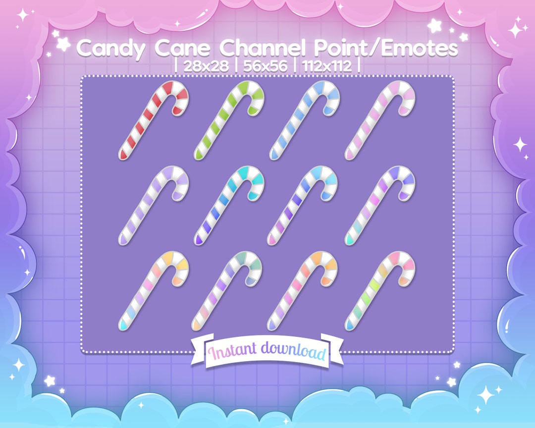 Coin / Emote candy Cane Twitch Discord Stream Asset Chrismas Holliday ...