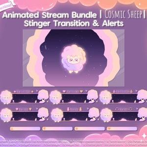 Animated "cosmic Sheep" Complete Stream Bundle - Twitch - Youtube ...