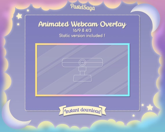 Animated Iridescent Webcam Overlay 16/9&4/3 Twitch Youtube | Etsy