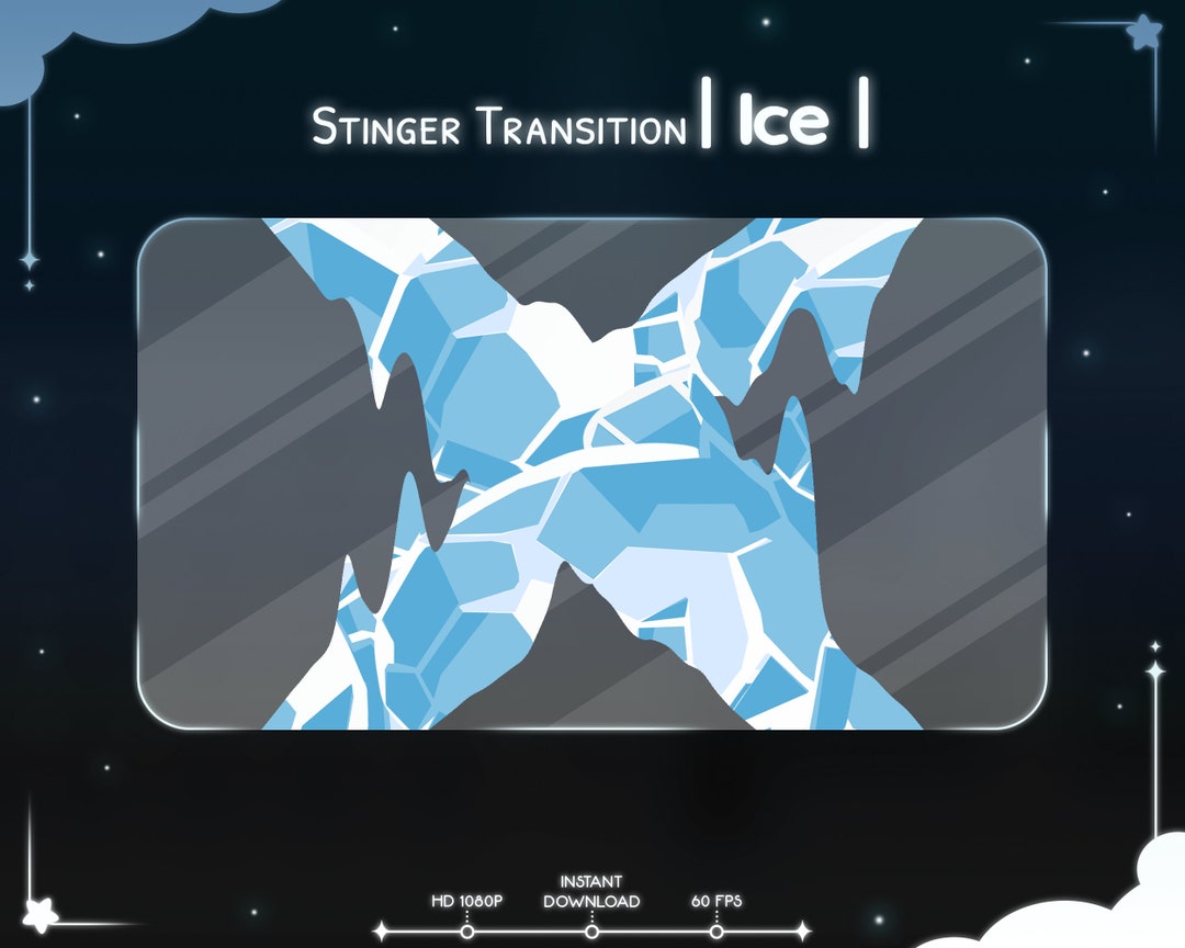 Stinger Transition "ice" - Stream - Twitch - Overlay - Winter - Frozen ...