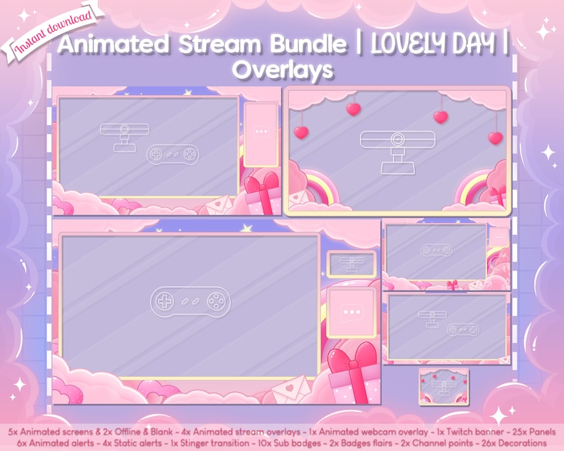 Animated lovely Day Complete Stream Bundle - Etsy