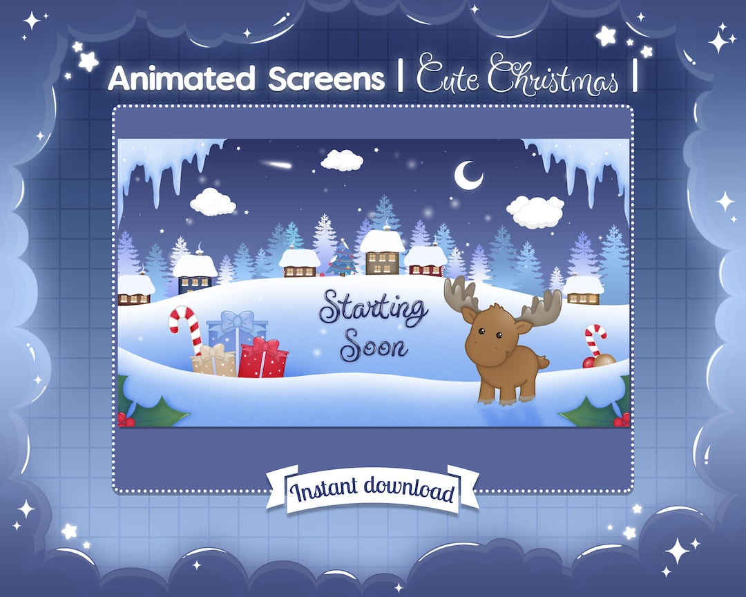 Animated Scene "cute Christmas" - Twitch - Overlay - Stream - Winter ...