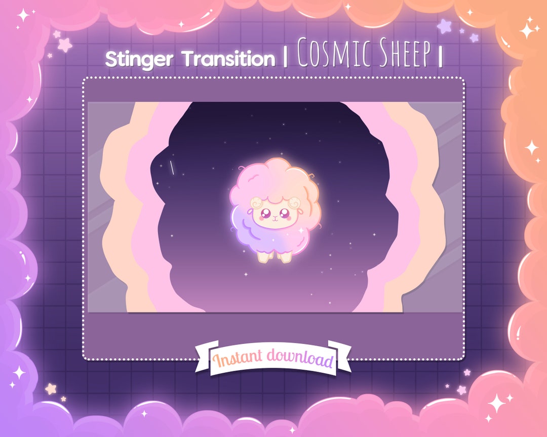 Stinger Transition "cosmic Sheep" - Stream Overlay - Twitch & Youtube ...
