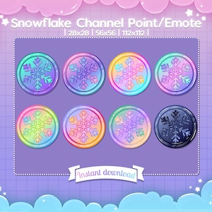 Coin / Emote "snowflake" - Channel Point - Twitch - Discord - Streamer ...