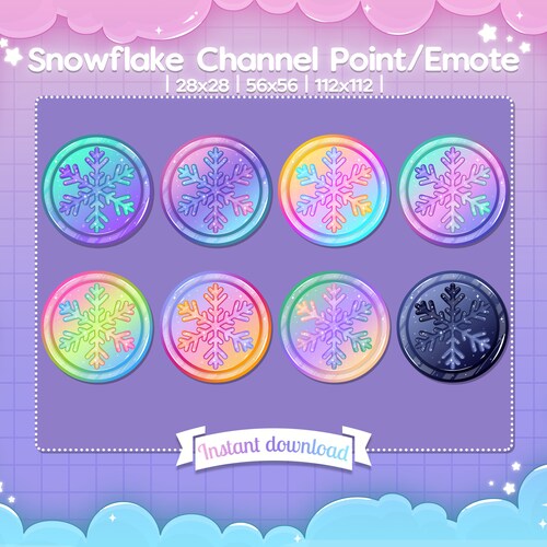 Coin / Emote snowflake Channel Point Twitch - Etsy