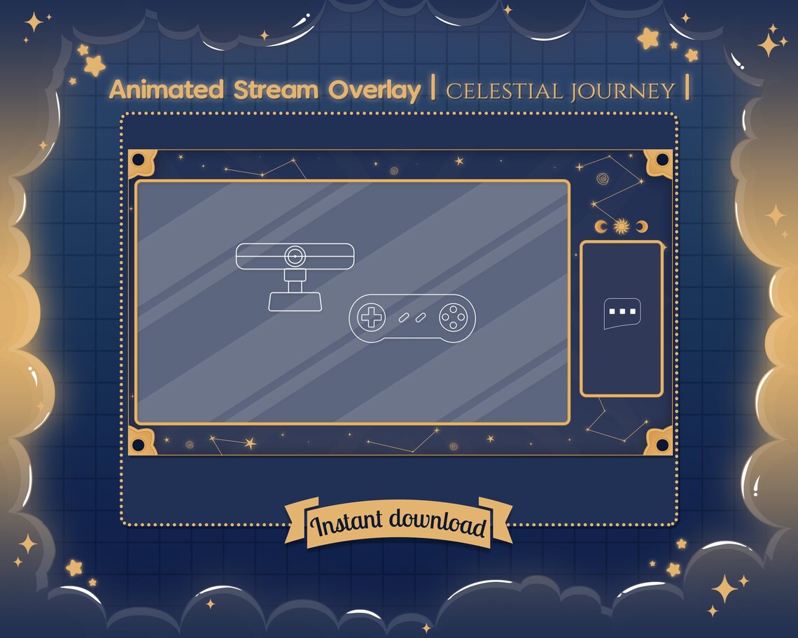 Animated Overlay "celestial Journey" Ingame & Just Chatting - Twitch ...