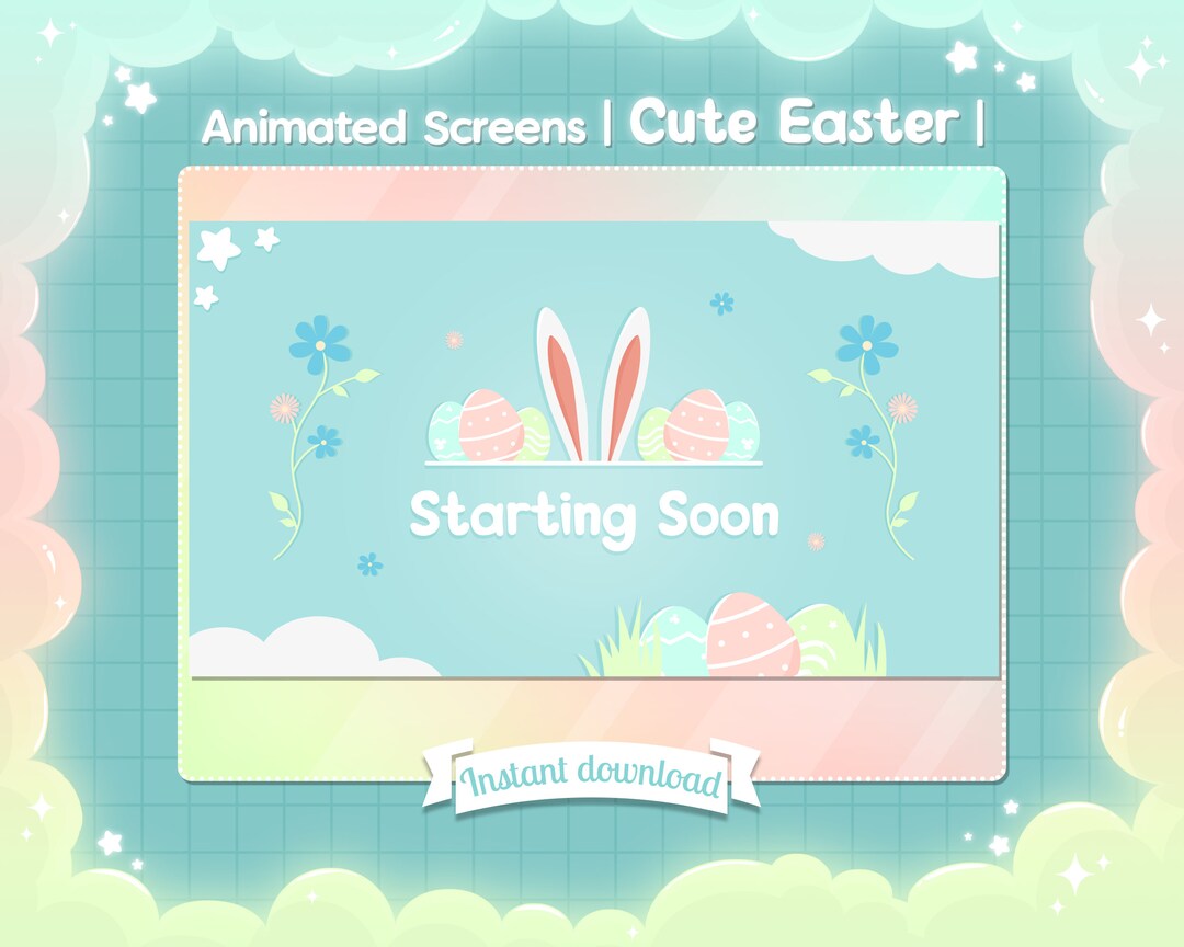 Animated Scene "cute Easter" - Stream Overlay - Twitch - Youtube ...