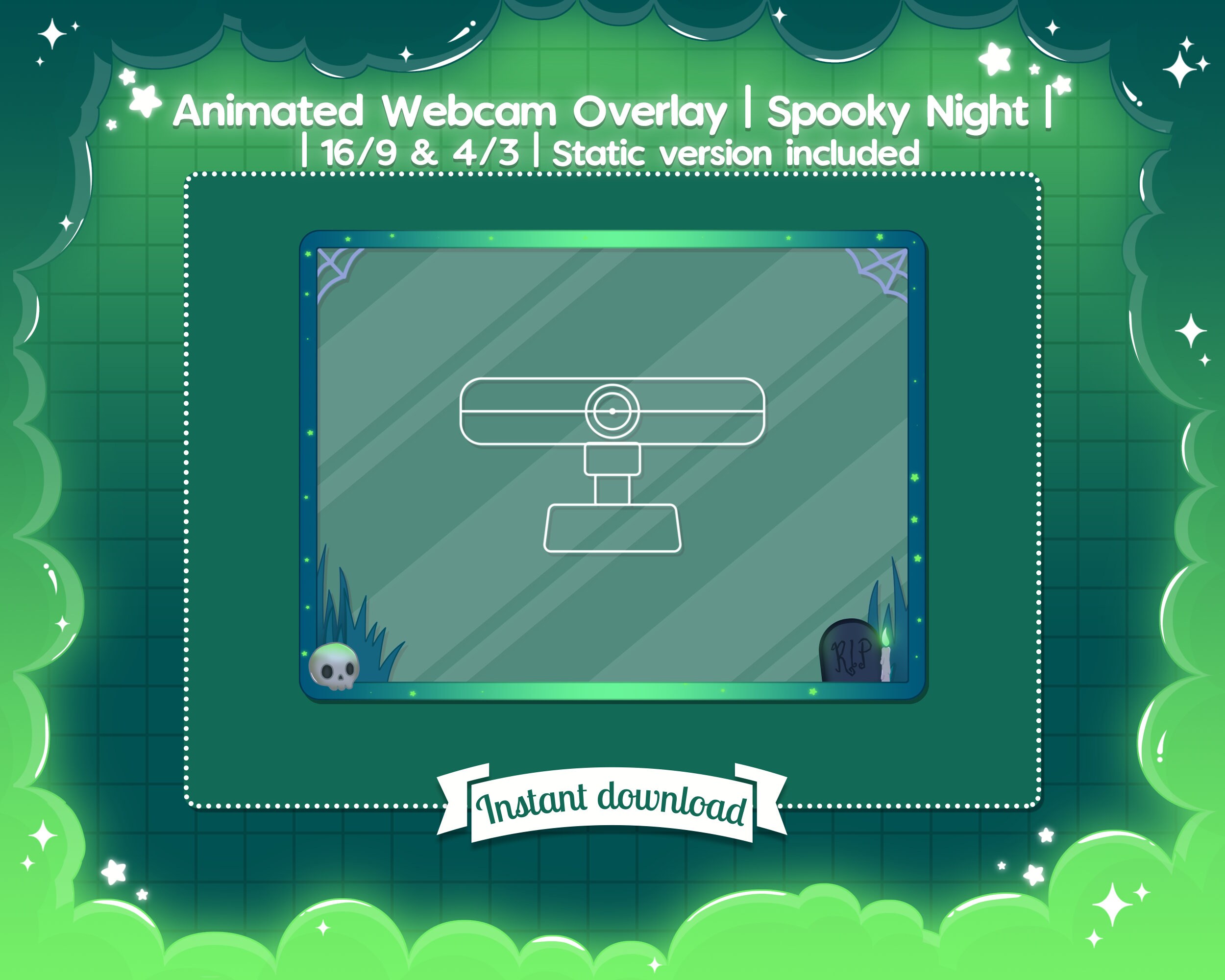 Animated Webcam Overlay "spooky Night" - Twitch - Halloween - Spooky ...
