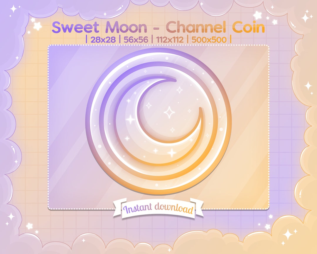 Channel Point "sweet Moon" Coin - Emote - Stream - Twitch - Discord ...