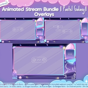 Animated "pastel Galaxy" Complete Stream Bundle - Package - Twitch ...