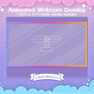 Animated Sunset Webcam Overlay 16/9 & 4/3 - Twitch - Youtube - Border ...