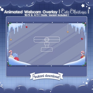 Animated Webcam Overlay "cute Christmas" - Twitch - Winter - Snow ...