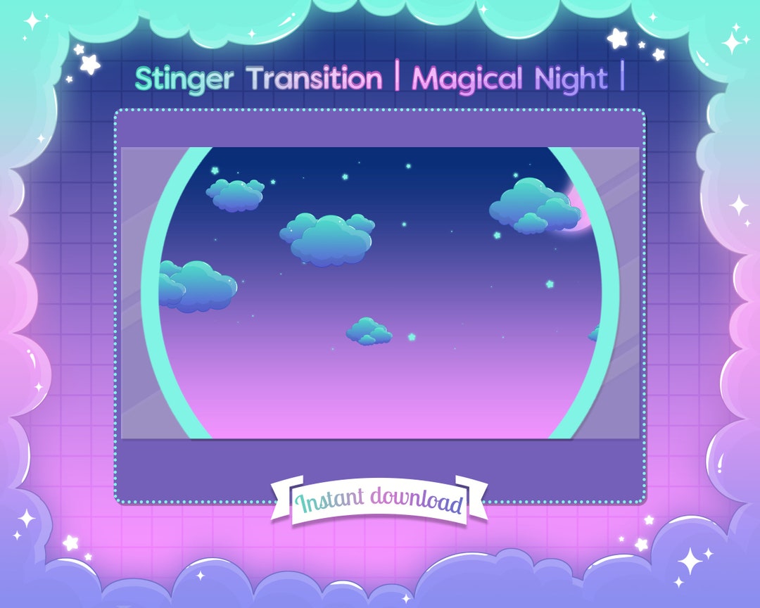 Stinger Transition "magical Night" - Stream - Twitch - Overlay - Dark ...