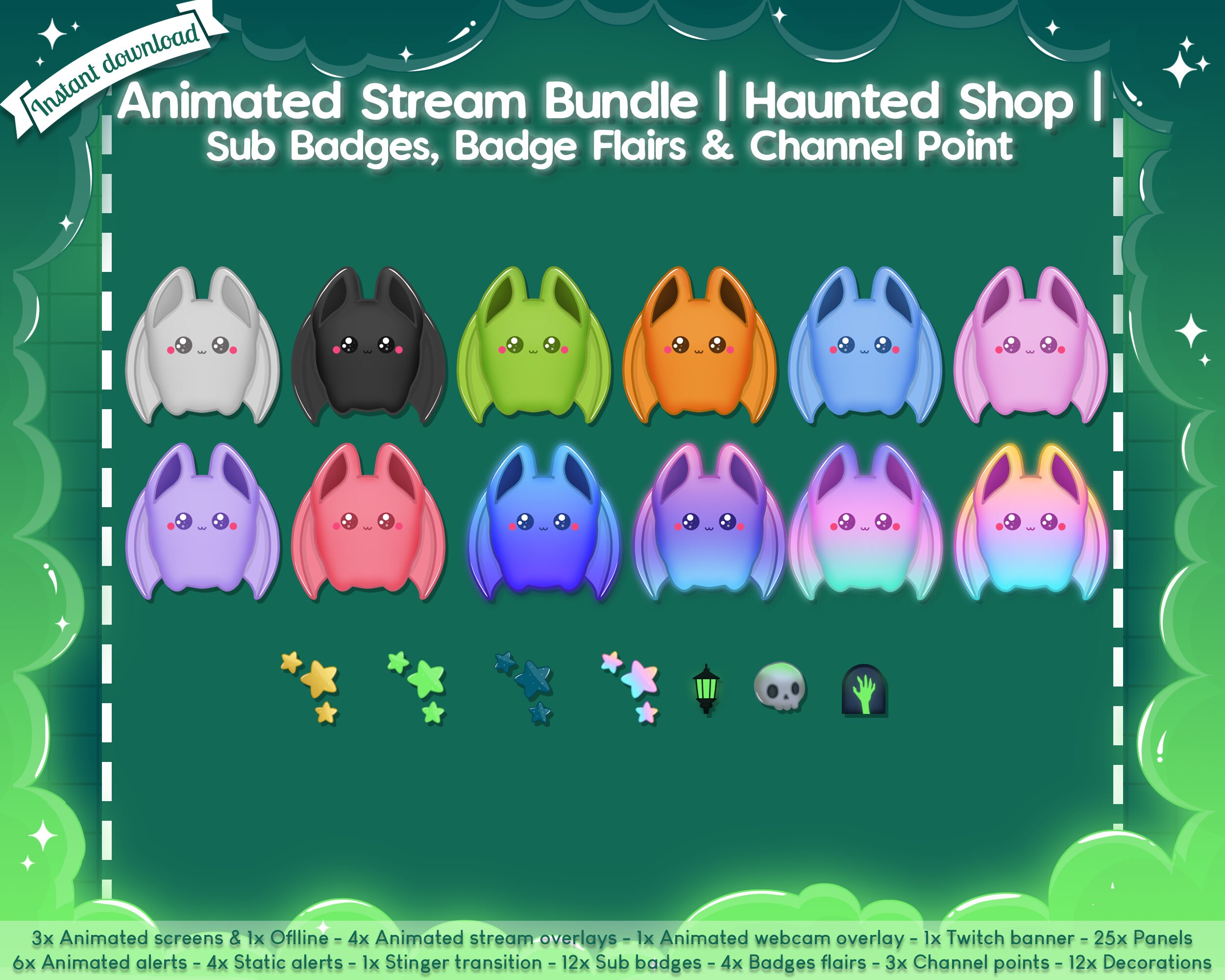 Animated "haunted Shop" Complete Stream Bundle - Overlay - Halloween ...