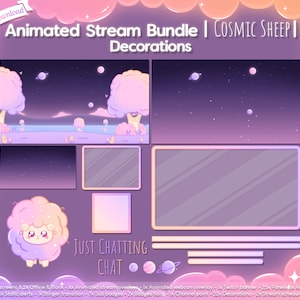 Animated "cosmic Sheep" Complete Stream Bundle - Twitch - Youtube ...