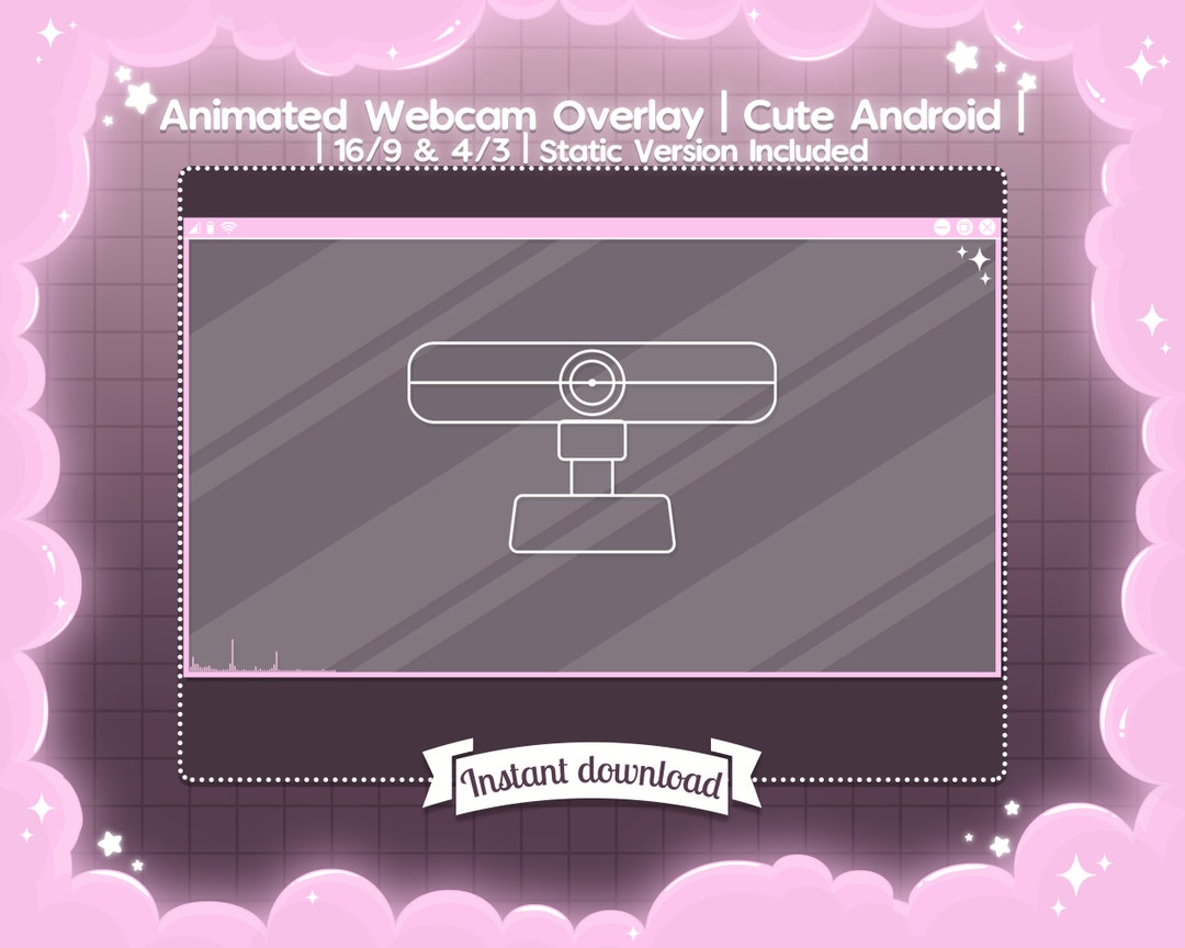 Animated "cute Android" Webcam Overlay - 16/9 & 4/3 - Twitch - Youtube ...