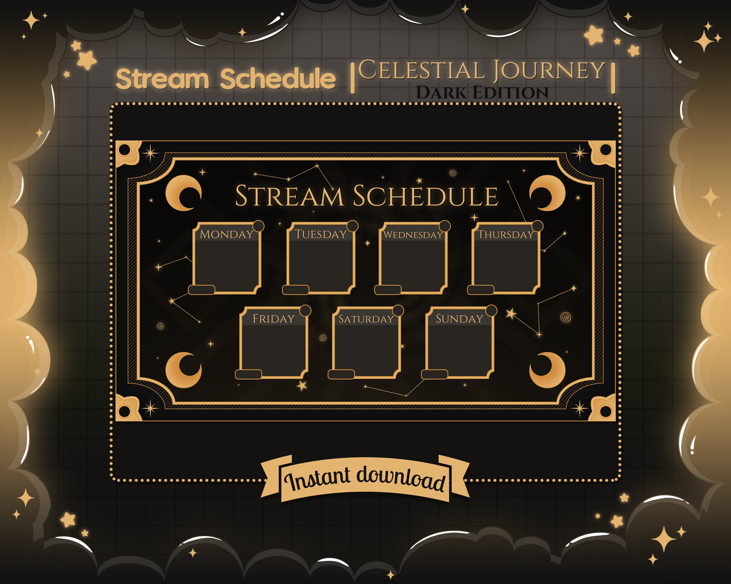 Stream Schedule celestial Journey Dark Edition - Etsy