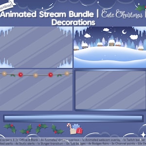 Animated "cute Christmas" Complete Stream Bundle - Package - Twitch ...