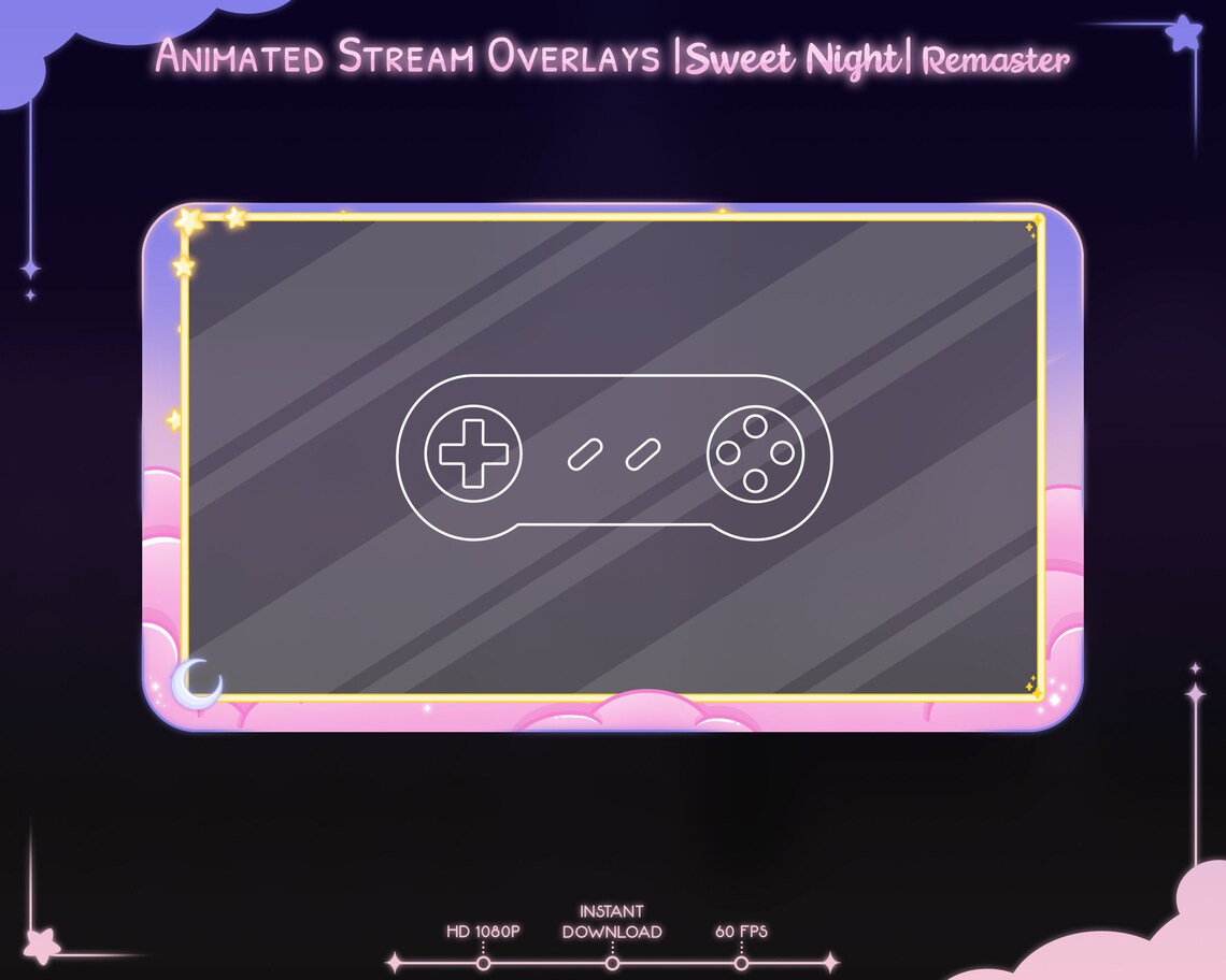 Animated "sweet Night" Overlay Pack Remastered - Ingame & Just Chatting ...