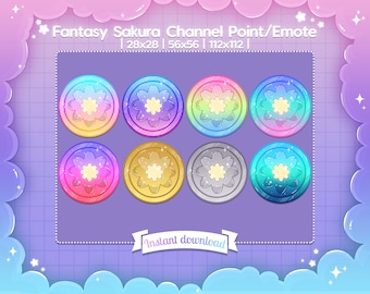 Coin / Emote snowflake Channel Point Twitch | Etsy