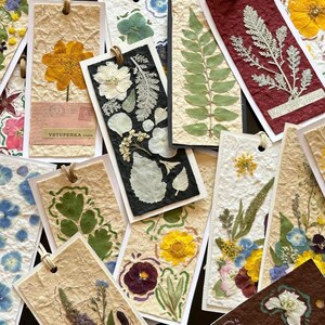 Pressed Dry Flowers and Leaves Bookmarks, Customized Design for You ...