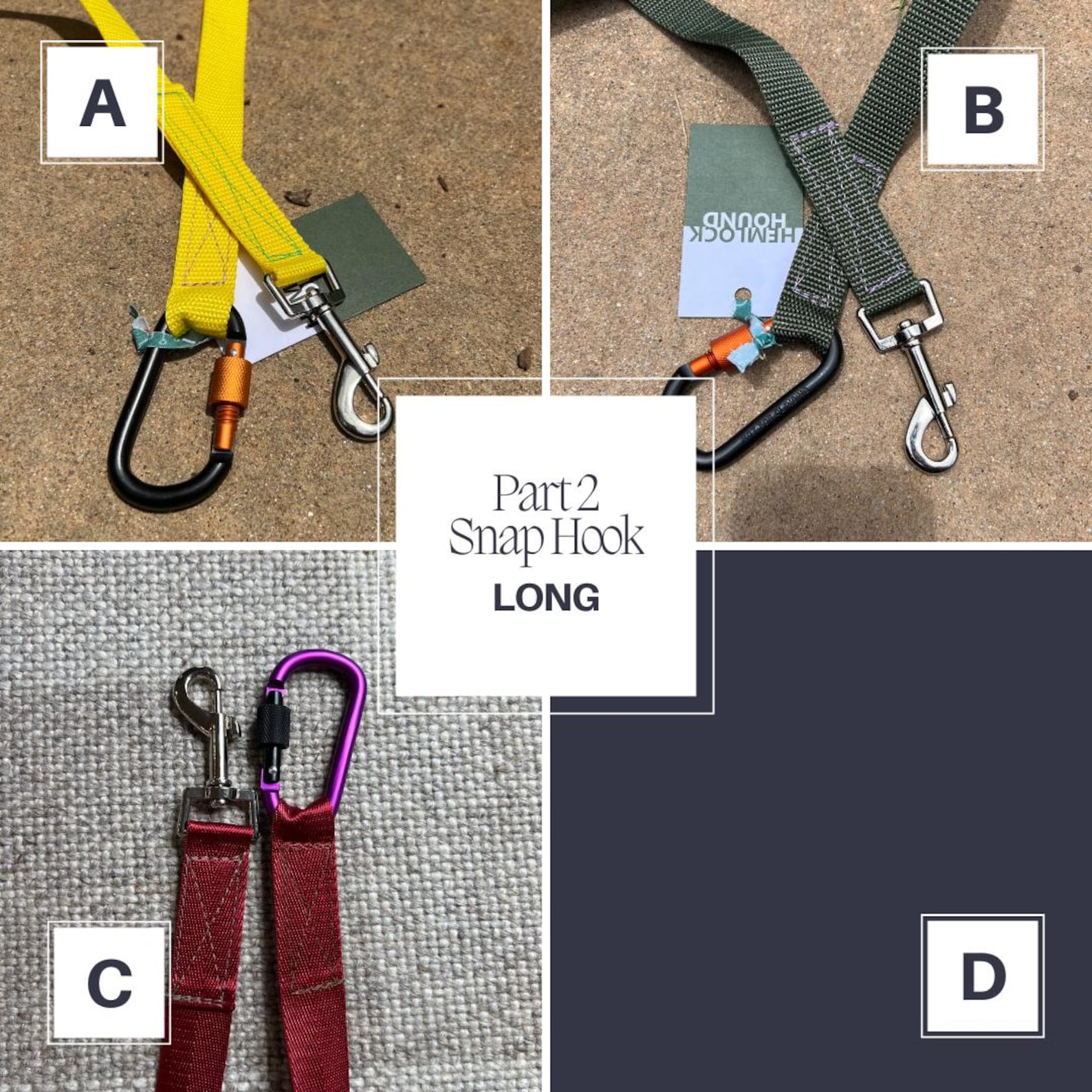 Customizable Dual Dog Leash Segment (part 2) - Choose Your Colors! - Etsy