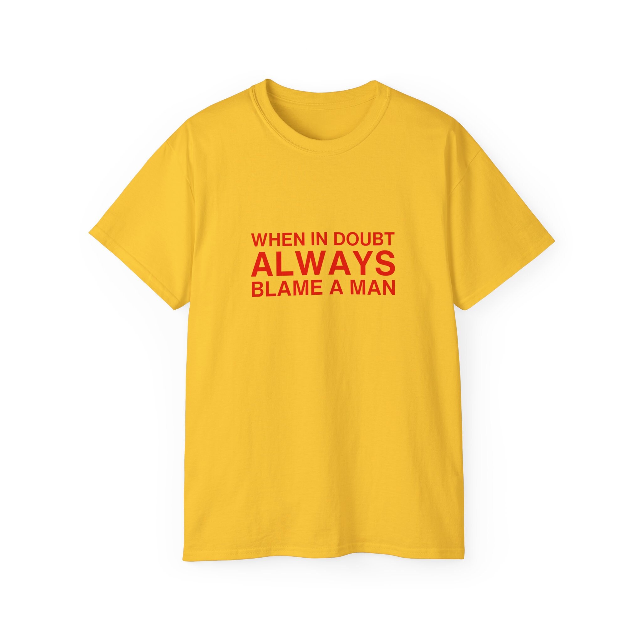 When in Doubt Always Blame A Man T-shirt Feminist Humor Shirt Sarcastic ...