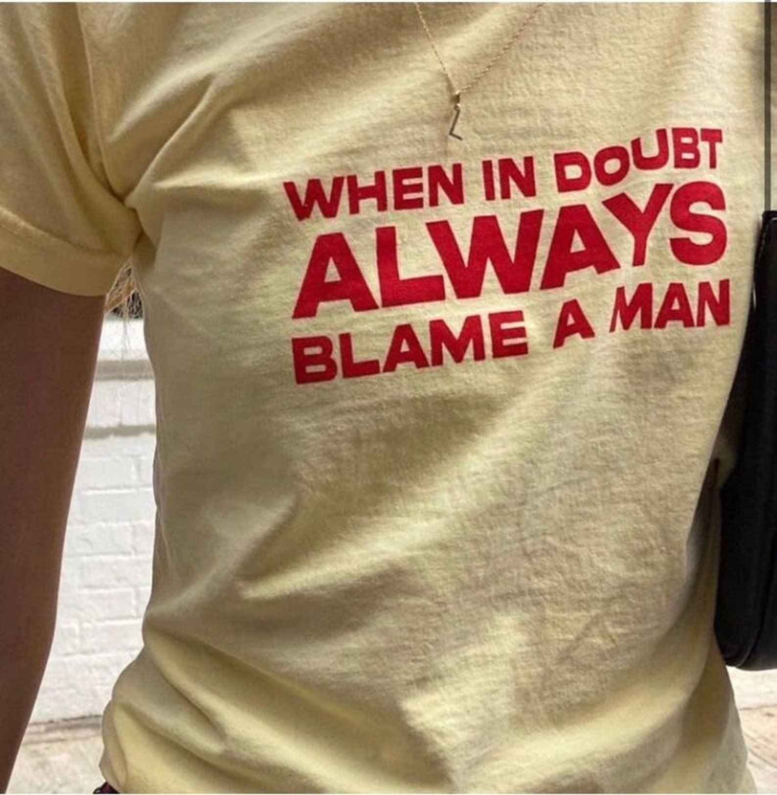 When in Doubt Always Blame A Man T-shirt Feminist Humor Shirt Sarcastic ...
