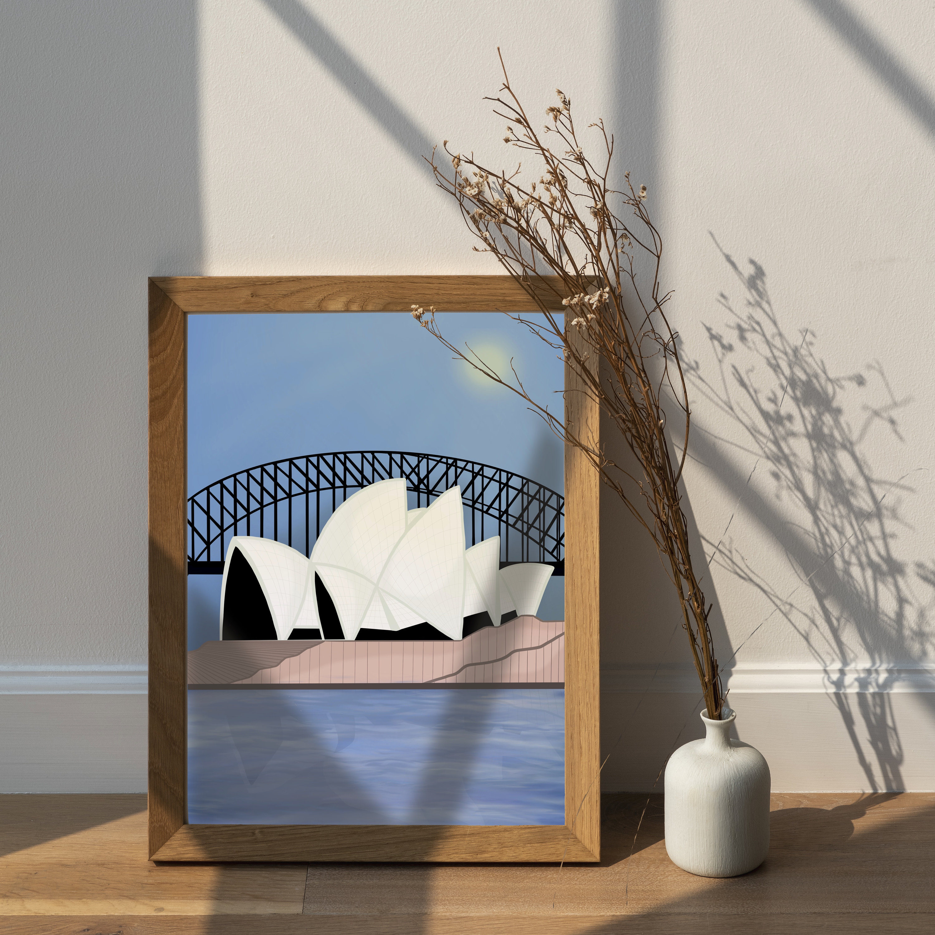 Sydney Opera House Print, Sydney Harbour Bridge A4 Wall Art, Australia ...