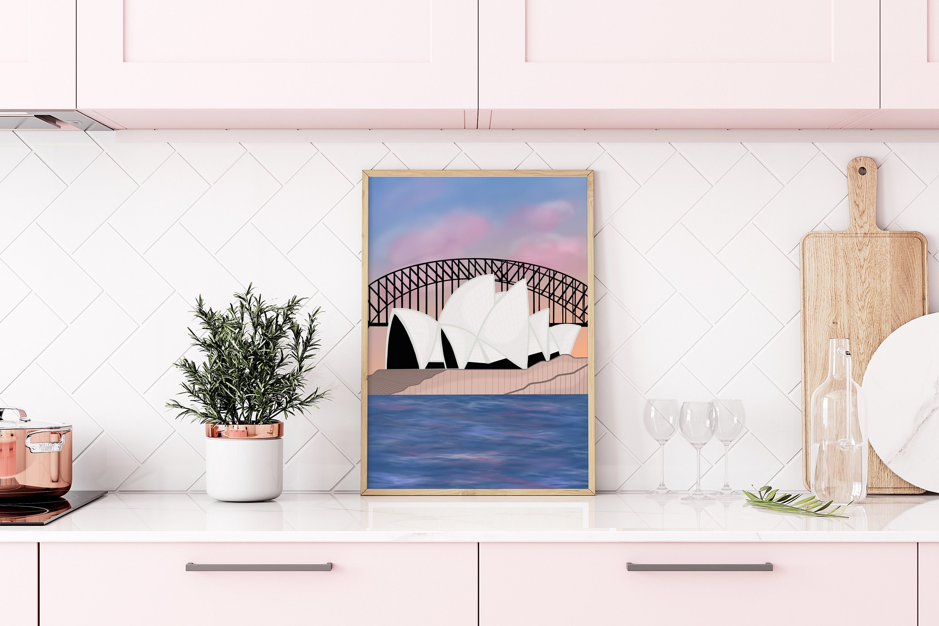 Sydney Opera House Print, Sydney Harbour Bridge A4 Wall Art, Australia ...
