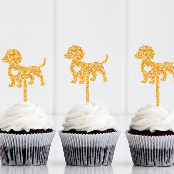 Dog 1st Birthday Cupcake Toppers - Etsy