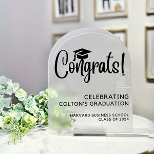 Custom Graduation Acrylic Sign, Class of 2024 Signage for Table ...