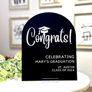 Custom Graduation Acrylic Sign, Class of 2024 Signage for Table ...