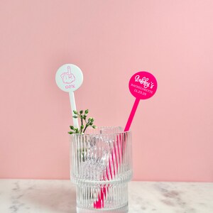 Custom Wedding Cocktail Stirrers, Birthday Drink Stirrer, Bachelorette ...