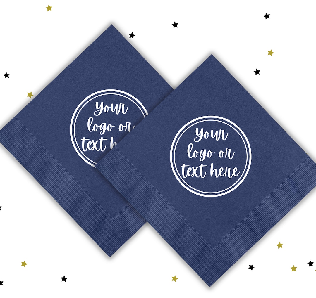 Custom Logo Napkins, Personalized Cocktail Napkins, Monogramed Napkins ...