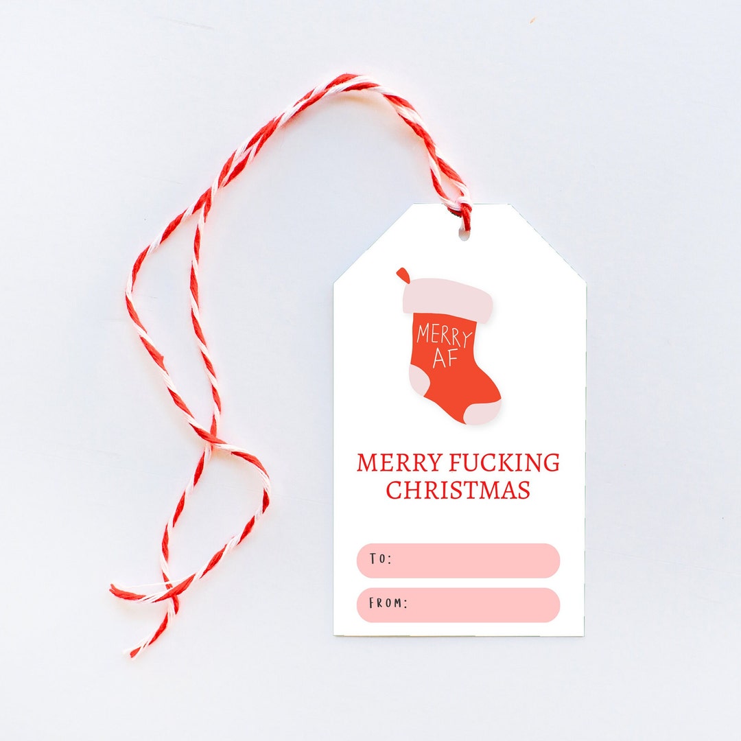 Funny Christmas Gift Tags, Rude Christmas Gift, Funny Holiday Gift ...