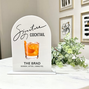 Custom Signature Cocktail Sign, Wedding Drink Sign, Birthday Party ...
