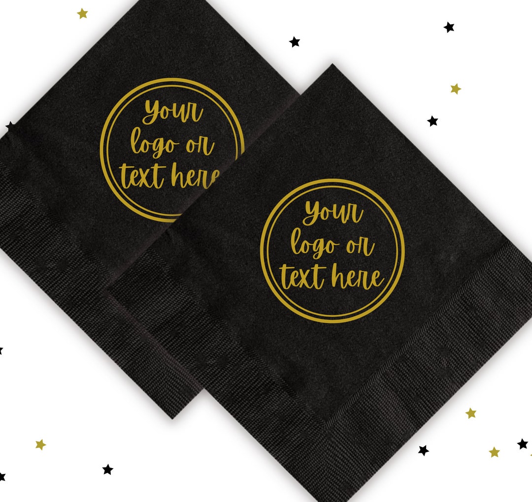 Custom Logo Napkins, Personalized Cocktail Napkins, Monogramed Napkins ...