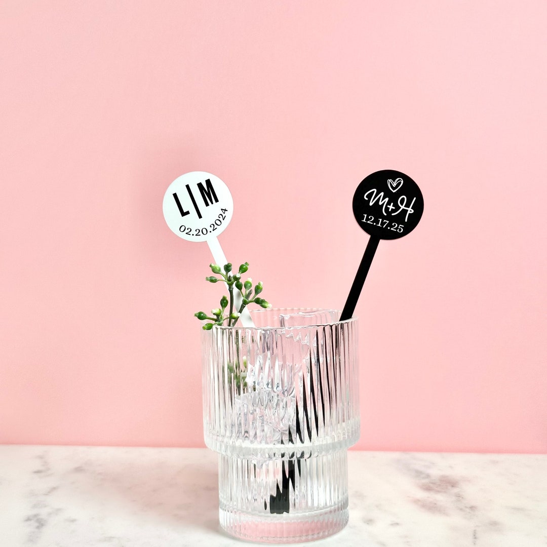 Custom Wedding Cocktail Stirrers, Birthday Drink Stirrer, Bachelorette ...