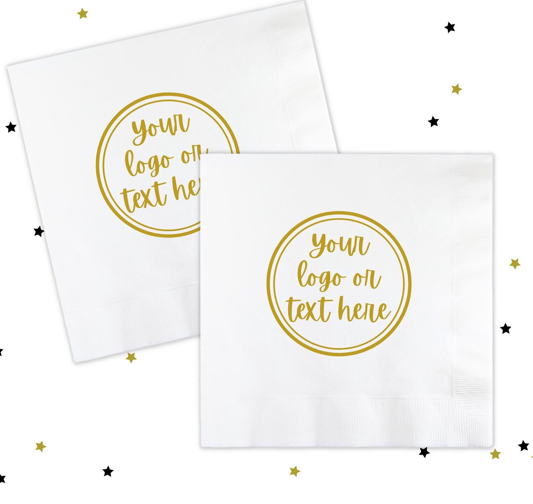 Custom Logo Napkins, Personalized Cocktail Napkins, Monogramed Napkins ...