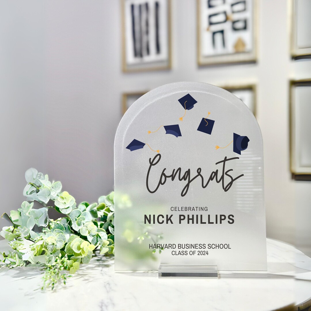 Custom Graduation Acrylic Welcome Sign, Class of 2024 Signage for Table ...