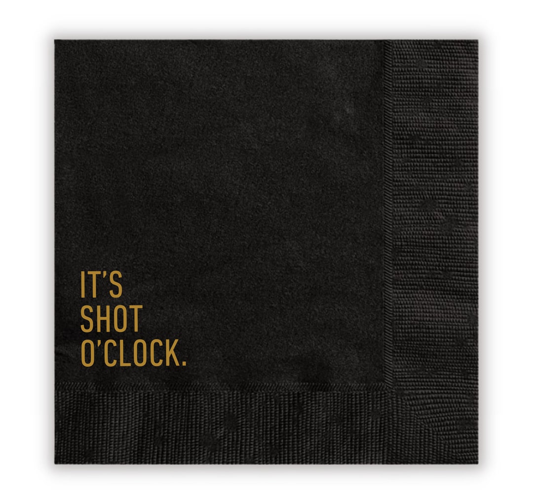 Party Napkins, Gold Foil, Tequila Party Beverage, Funny Cocktail ...