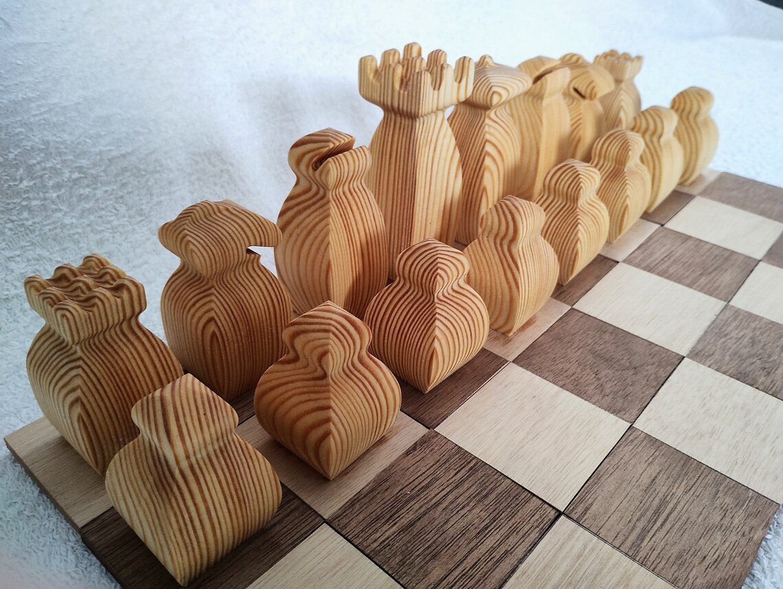 PB004 Compound Chess Piece Scroll Saw Pattern Set. (basic Skill Level ...