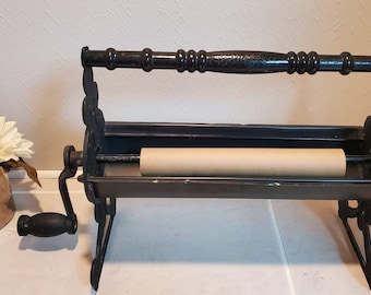 Vintage Cast Iron Newspaper Log Roller Rustic Fireplace Decor Farmhouse ...