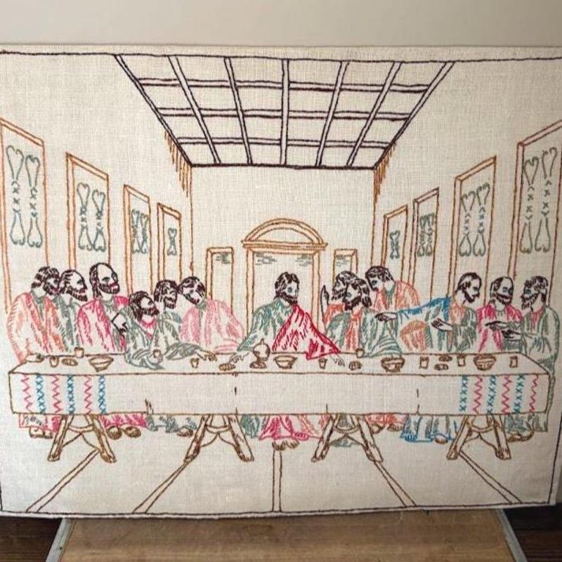 Last Supper Cross Stitch - Etsy