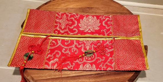 Chinese Tissue Box Cover With Tassels - Etsy